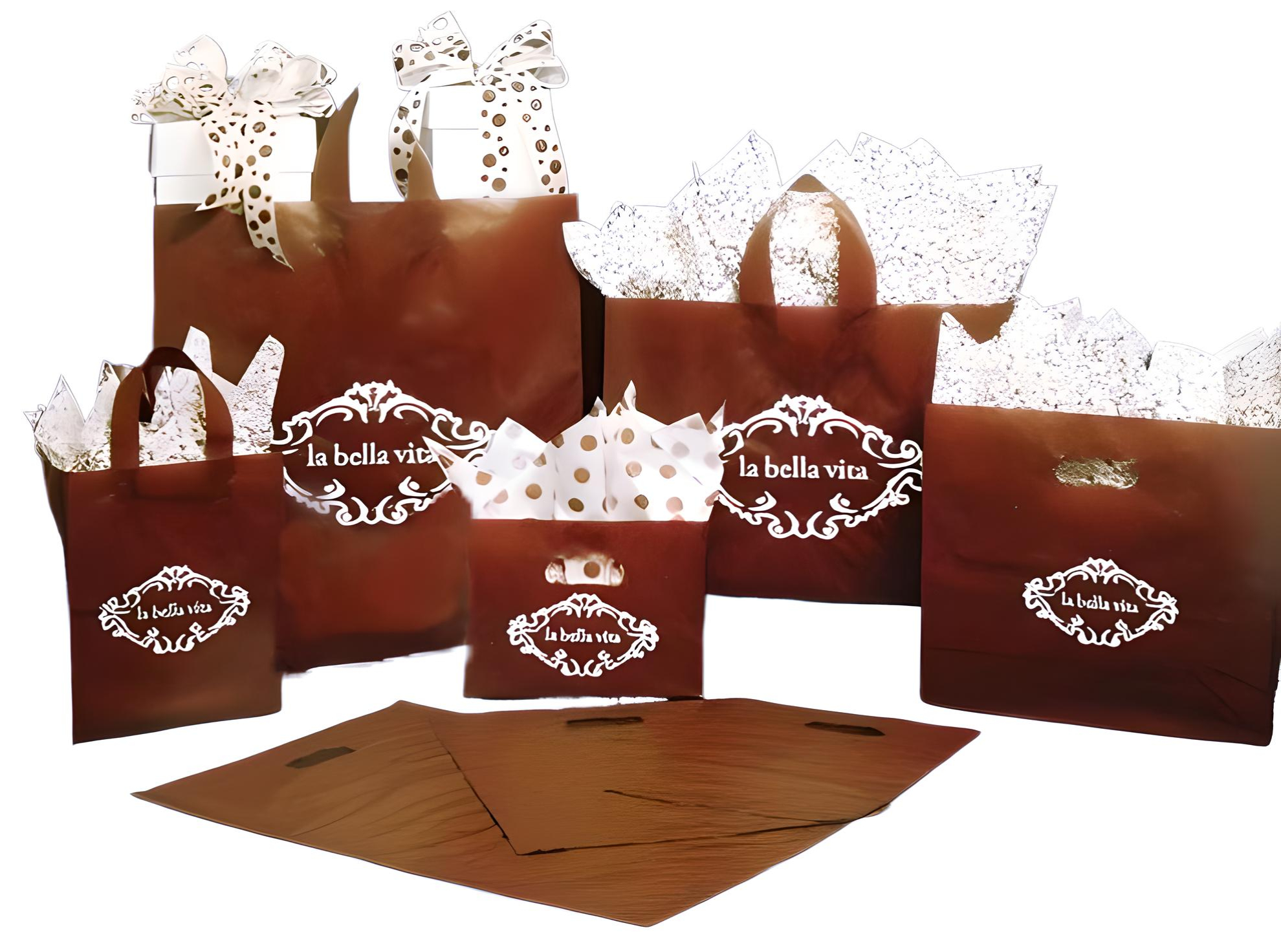 Espresso Frosted Flexi-Loop Shopper 8 x 5 x 10